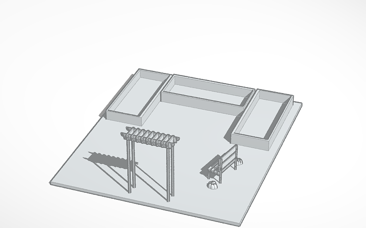3D design Raised Garden Bed - Tinkercad