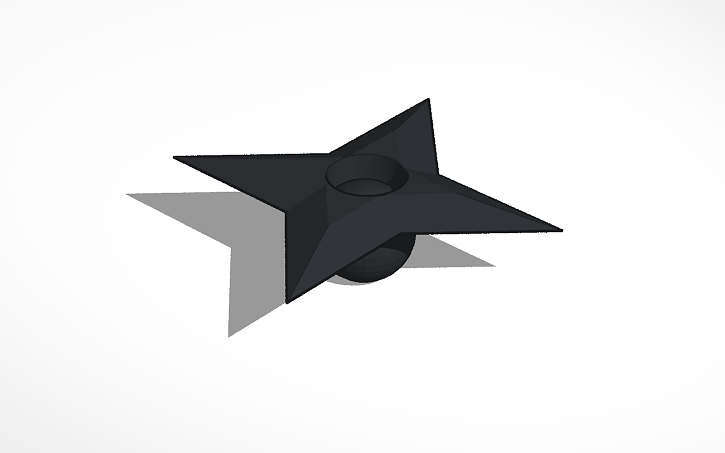 3d Design Ninja Star Tinkercad