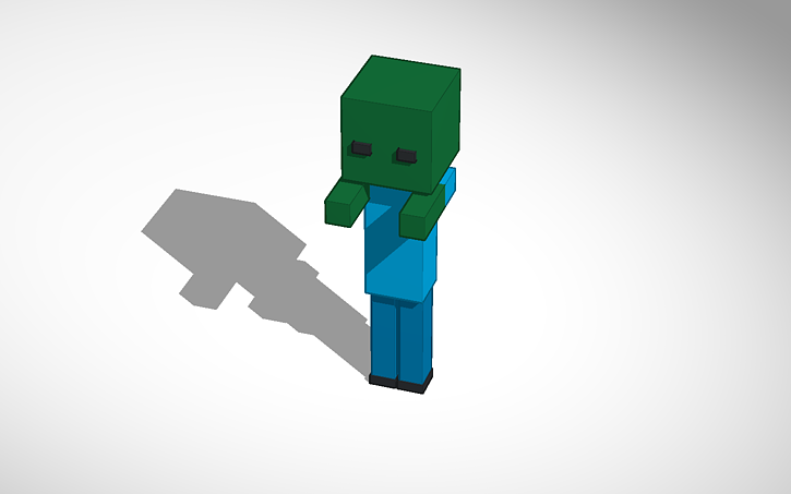 3D design Minecraft Zombie | Tinkercad