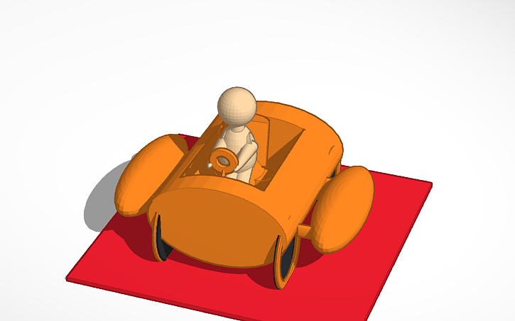 3D design model of a human powered car | Tinkercad