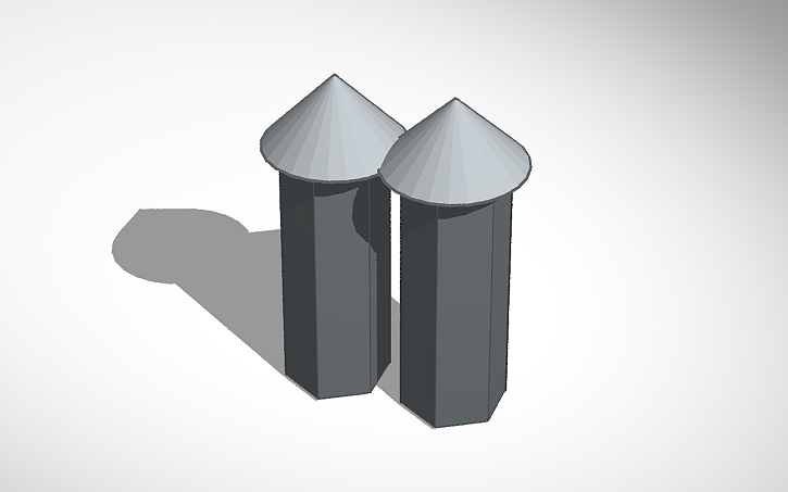 3D design Twin Towers. | Tinkercad