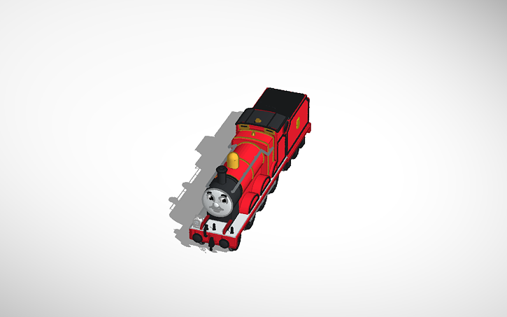 3D design James The Splendid Red Engine - Tinkercad