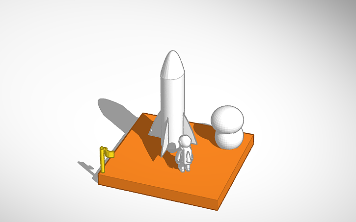 3D design moon base - Tinkercad