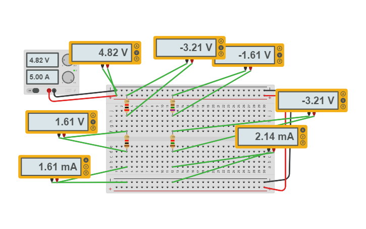 Circuit Design Parallel Circuit With 2 Loops All Different Value
