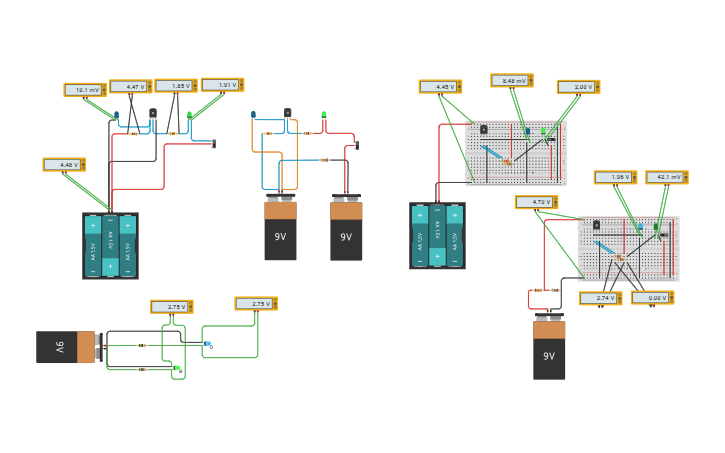 Circuit design NOT Gate Led | Tinkercad