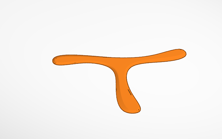 3D design Tri-boomerang - Tinkercad