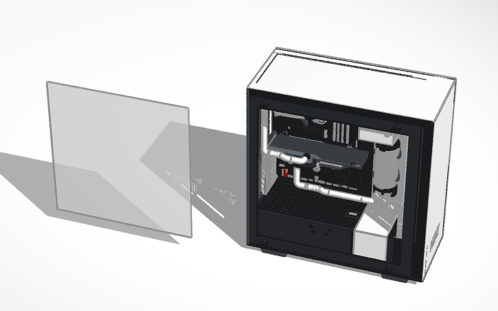 3D design Water Cooling Design - no pump - Tinkercad