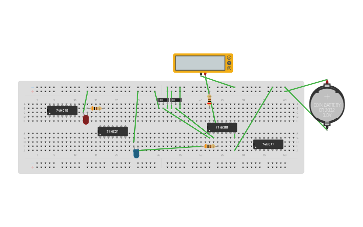 Circuit design Circuito invertido NAND c/ chave - Tinkercad