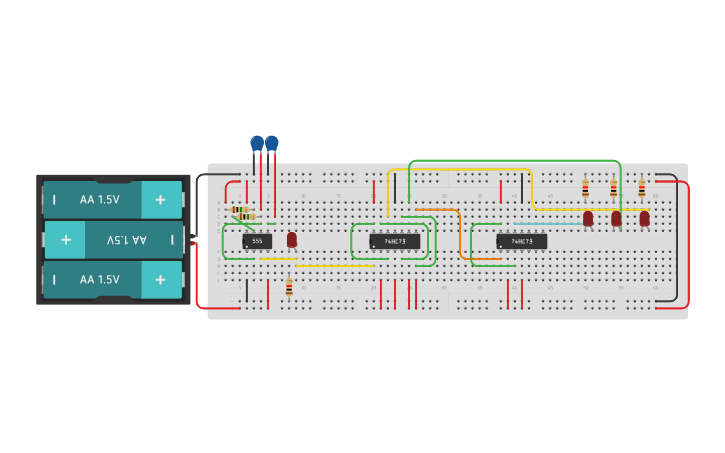 Circuit Design 3 Bit Down Counter Ve Edge Triggered Tinkercad