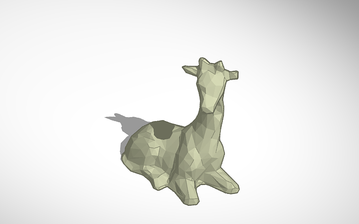 3D design Low Poly Giraffe - Tinkercad