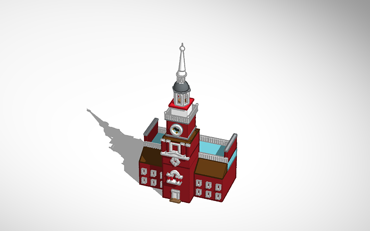 3D design Independence Hall | Tinkercad