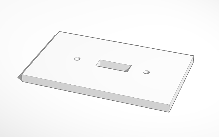 3D design light switch - Tinkercad