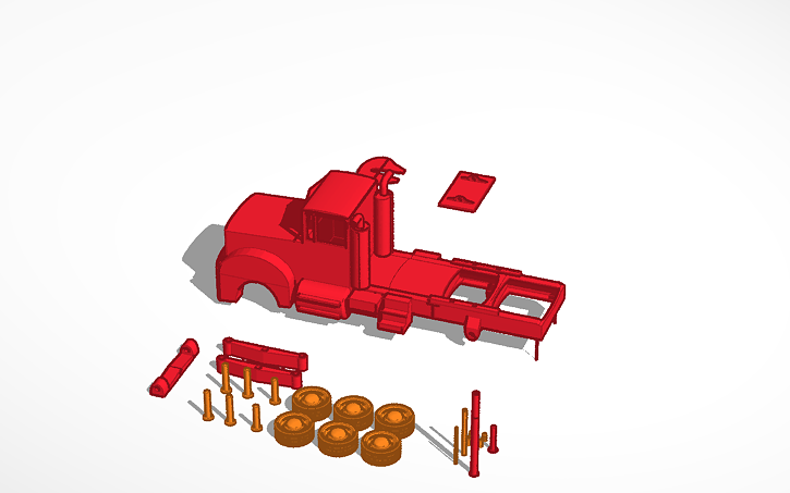 3D design Semi Truck - Tinkercad