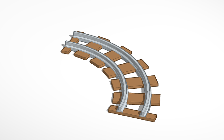 3D design L-Gauge Track Bend 3 stud - Tinkercad