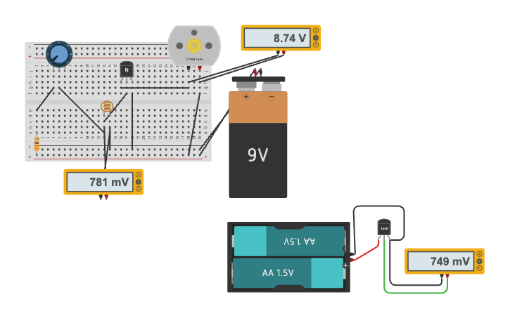 Circuit design Motor controller - Tinkercad