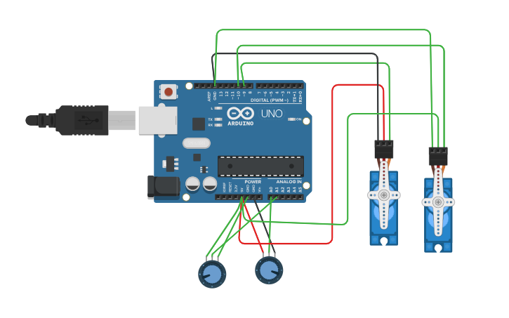 Circuit Design Copy Of Control Servo With Potentiometer Tinkercad