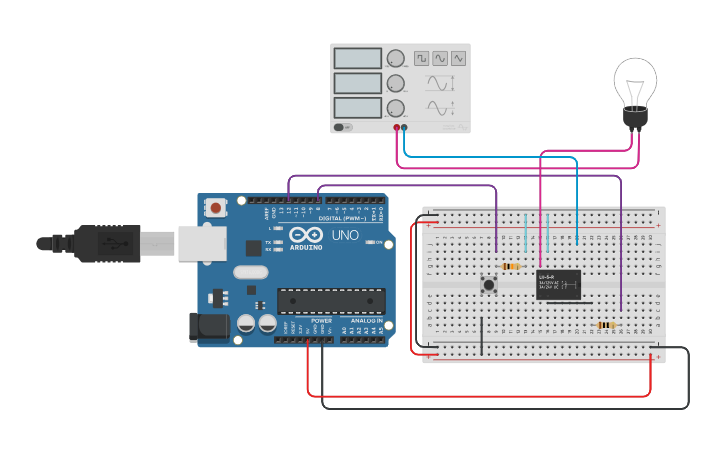 Circuit design Bombilla - Tinkercad