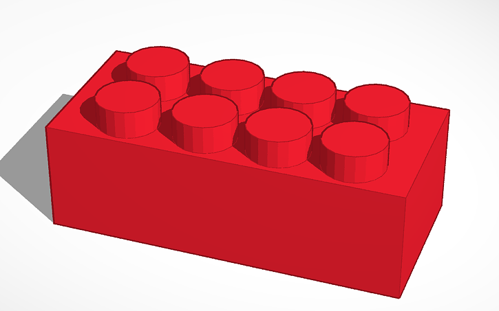 3D design Lego 4x2 - Tinkercad