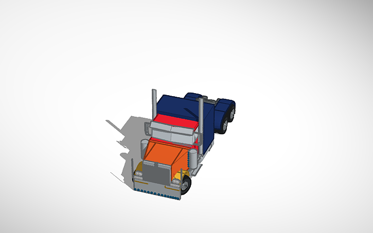 3D design 1992 Peterbilt 379 Flattop - Tinkercad