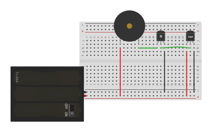 Circuit design temprature sensor | Tinkercad