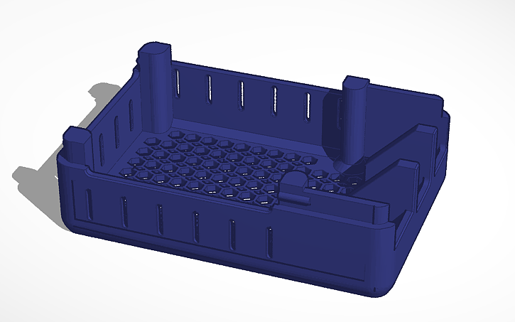 3D design caja raspberry pi 4 parte superior - Tinkercad