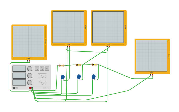 Circuit design square wave to sine wave - Tinkercad