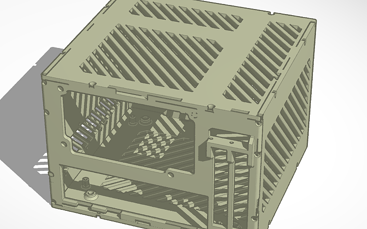 3d Design Mini Itx Pc Case Atx Psu Tinkercad