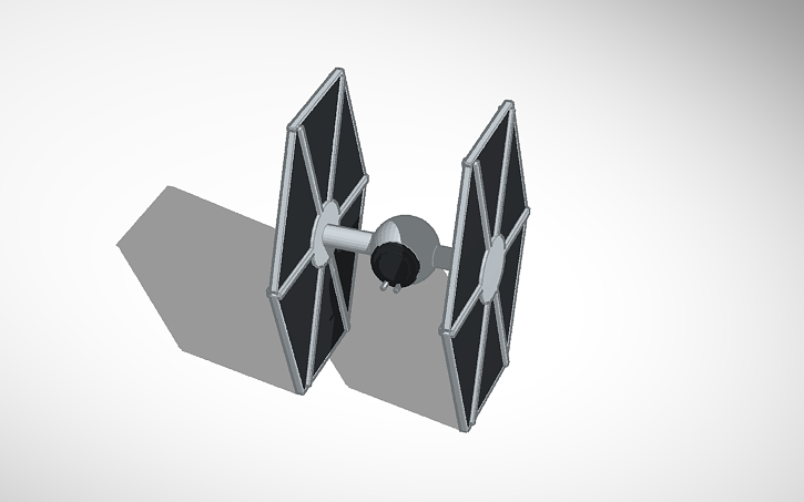 3D design Low-Poly TIE fighter - Tinkercad