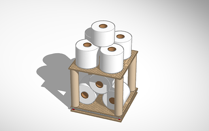 3D design DIY Toilet Paper Table | Making at Home | Tinkercad