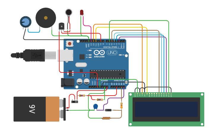 Circuit design Metal Detector - Tinkercad