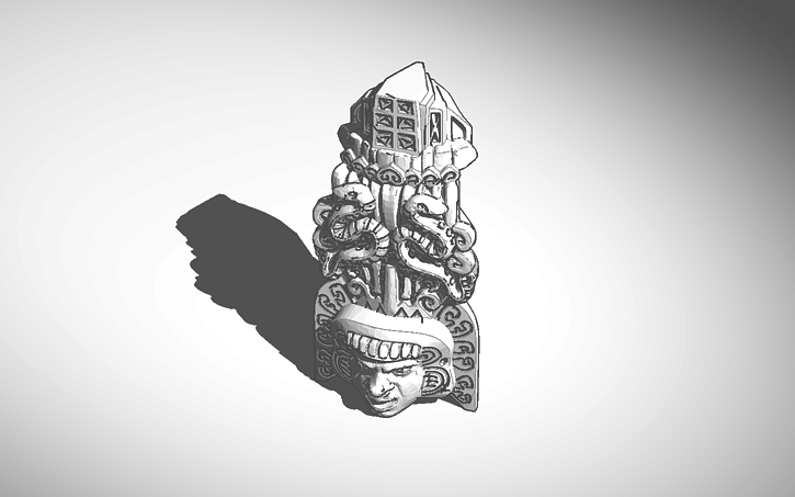3D design aztec totem - Tinkercad