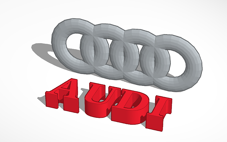 3D design Audi logo | Tinkercad