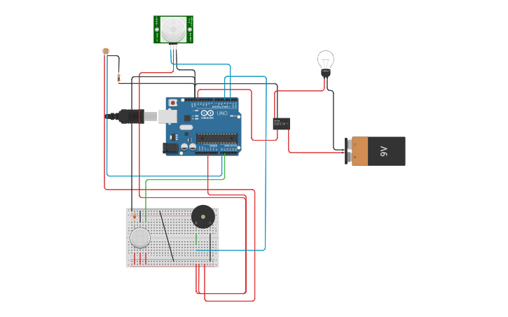 Circuit design Automation Lamp with PIR Sensor + Smoke detection kit ...