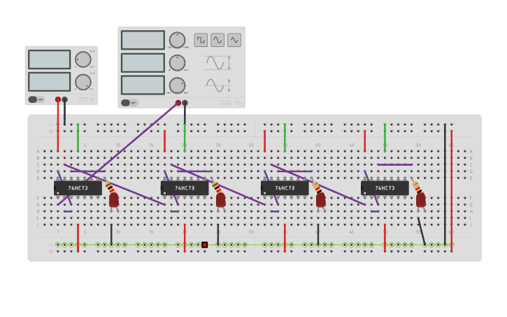 Circuit Design Experiment 7 Asynchronous Down Counter Tinkercad 3641