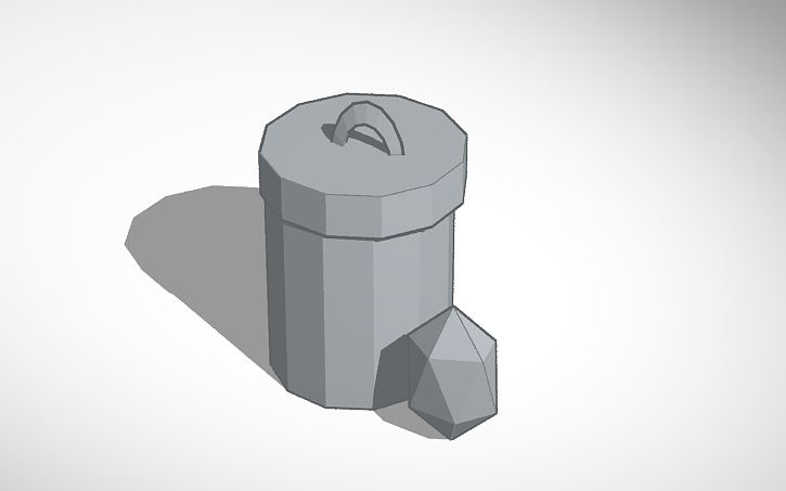 3D design trash can - Tinkercad