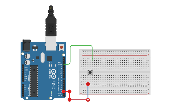 Circuit design Pull Up Interno - Tinkercad