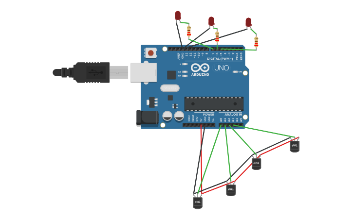 Circuit design TemperatureReader | Tinkercad