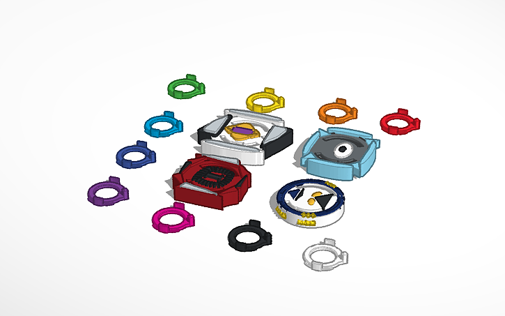 3D design beyblade layers but with alot of level chips | Tinkercad