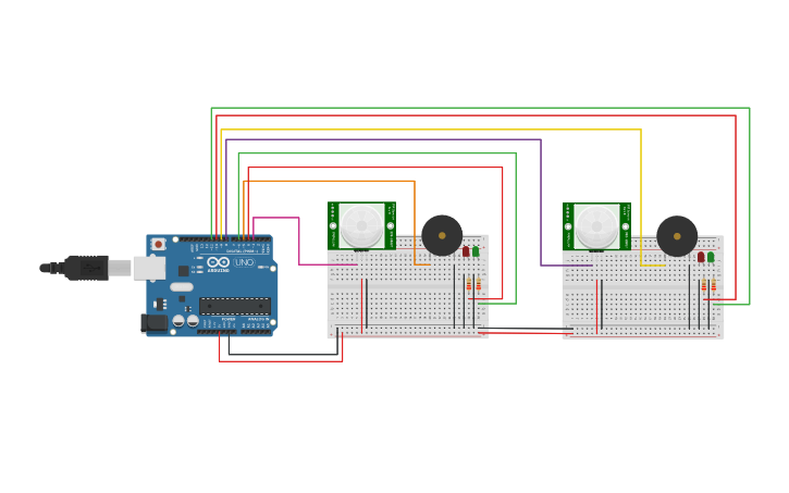 Circuit design Control de acceso de personas - Tinkercad