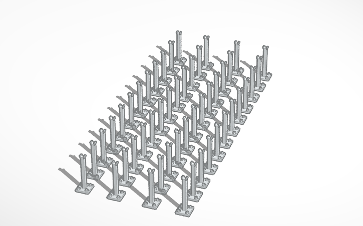 3D design Ho Scale poles for chain fence - Tinkercad