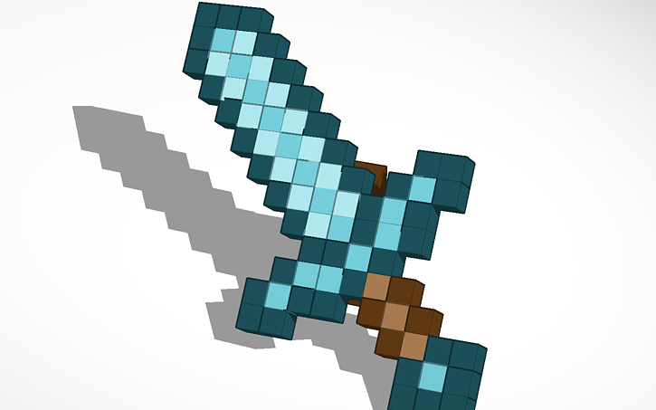 3D design diamond sword - Tinkercad