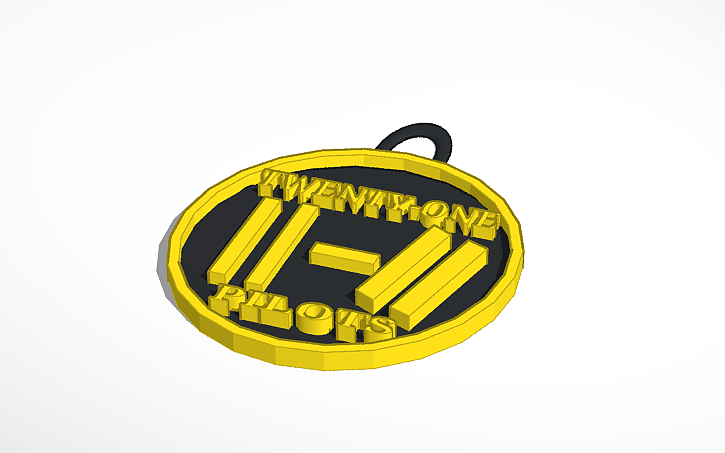 3D design Twenty-one Pilots keychain | Tinkercad