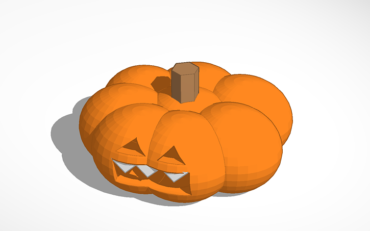 3D design Halloween Pumpkin - Tinkercad