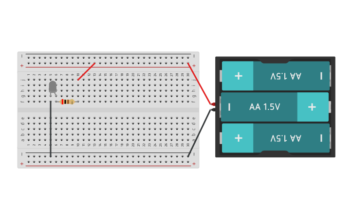 Circuit design LED con resistencia fija | Tinkercad