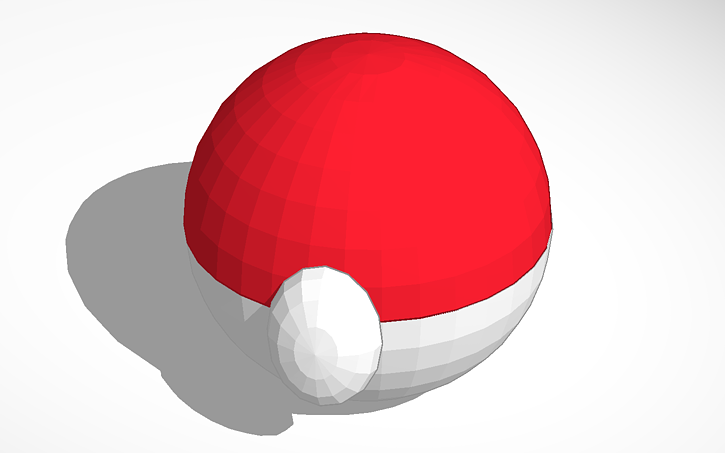 3D design poke ball | Tinkercad