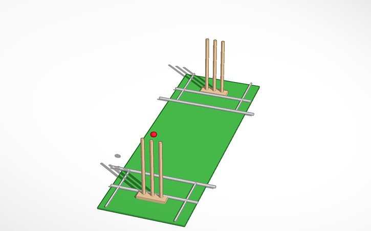 3D design cricket pitch - Tinkercad