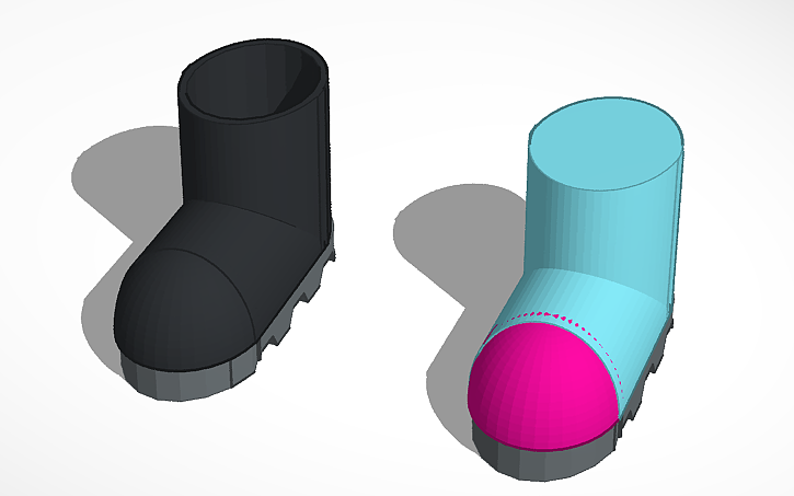 3D design Boots - Tinkercad