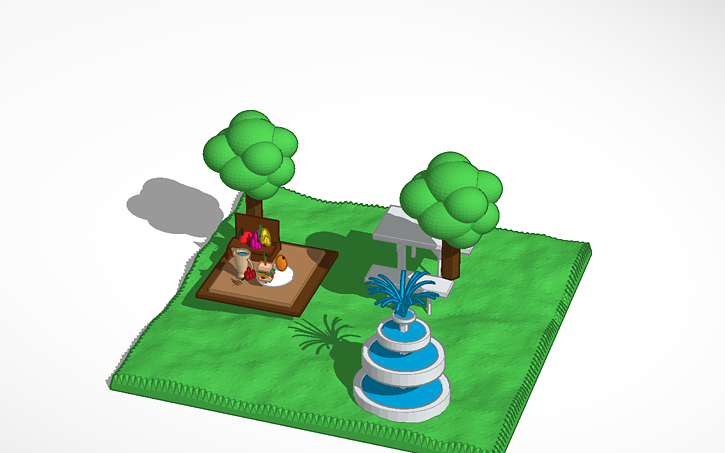 3d Design Picnic Area Tinkercad