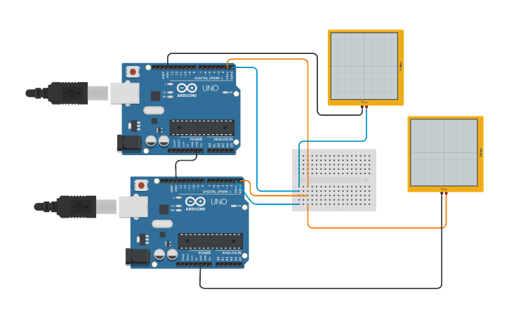 Circuit Design Copy Of Serial Communication With Arduinos Tinkercad