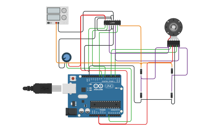 Circuit design PID - Tinkercad